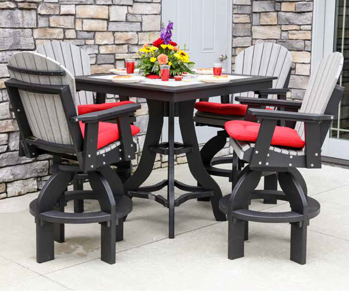 Square Pub Table Set Comfort Time Furniture